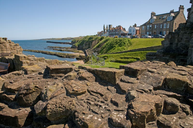 Rocky view from the castle stock photo. Image of coast - 9799464