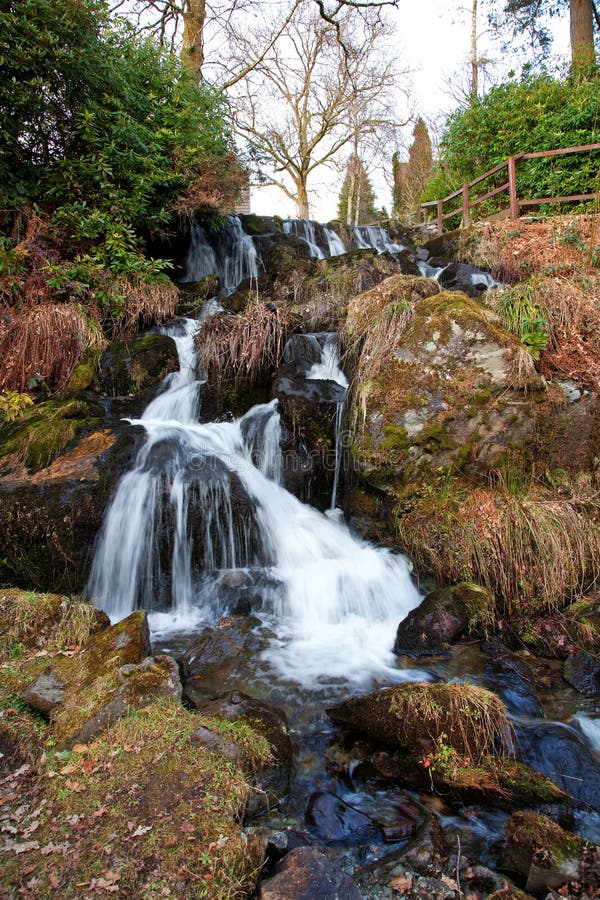 Waterfall on Watendlath Beck, English Lake District, Cumbria, England ...
