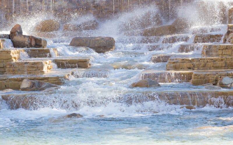 Rocky Waterfall stock image. Image of waterfall, terrace - 36078979