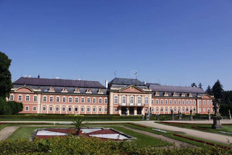 Rococo chateau Dobris stock photo. Image of stucco, plant - 13407612