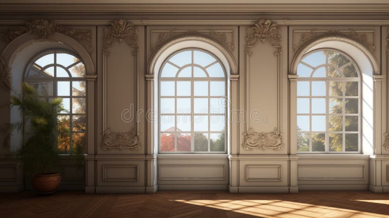 Rococo Decadence: Cornice Interior with Missing Front Wall Stock ...