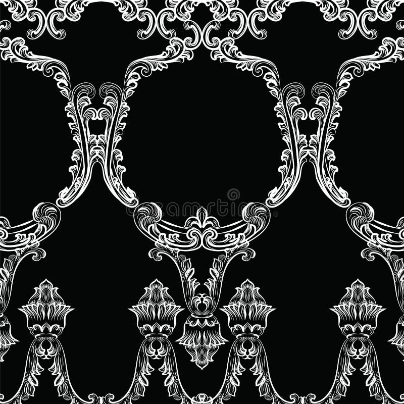 Rococo furniture pattern stock vector. Illustration of ancient - 23321987