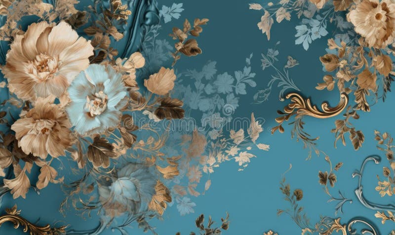 Rococo-inspired Flowers with Whimsical and Intricate Details Creating ...