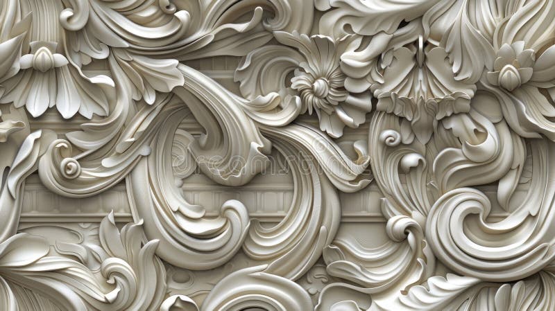 A Rococo Pattern Adorning the Ornate Ceiling of a Historic Ballroom ...