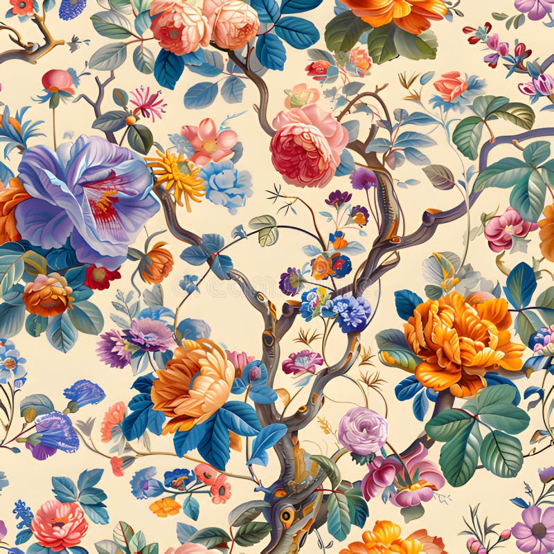 Rococo seamless pattern stock illustration. Illustration of vector ...