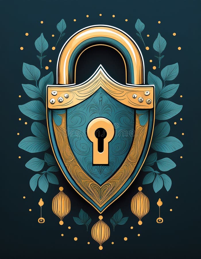 Rococo Style Padlock. a Secure Locking Device, Made of Metal, Designed ...