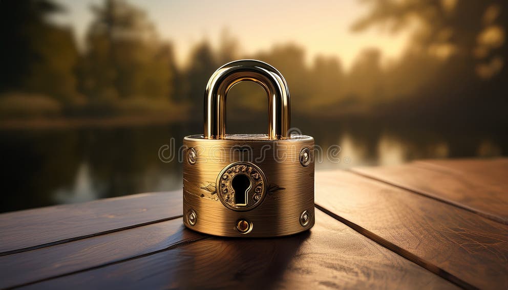 Rococo Style Padlock. a Secure Locking Device, Made of Metal, Designed ...