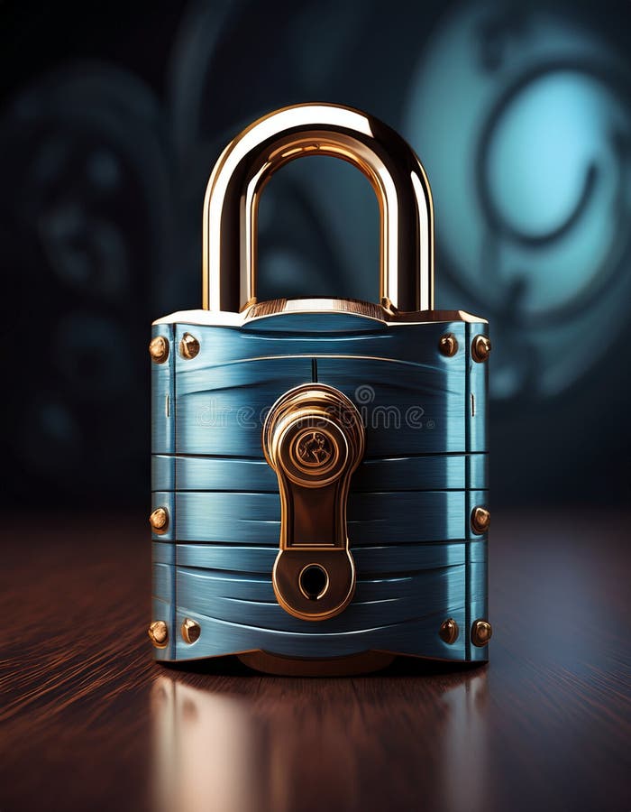 Rococo Style Padlock. a Secure Locking Device, Made of Metal, Designed ...