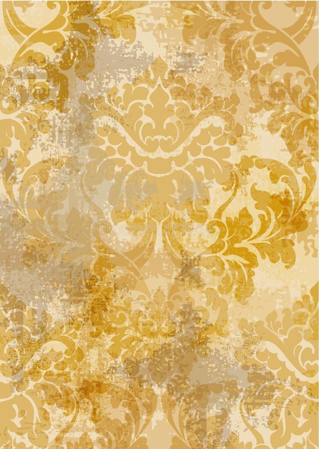Rococo Texture Pattern Vector. Floral Ornament Decoration Old Effect ...