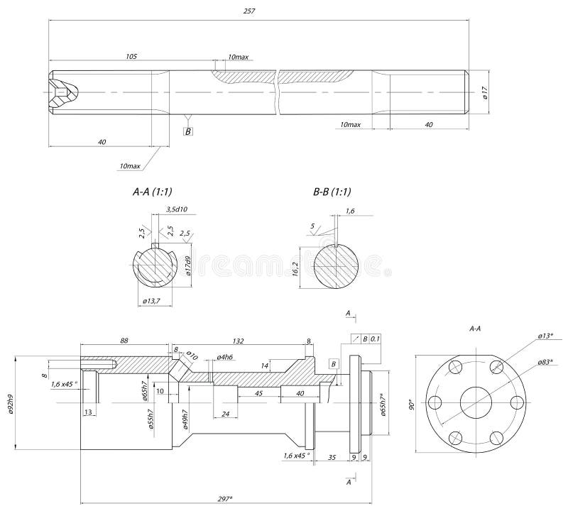 Rod displacement pump stock illustration. Illustration of drawing ...