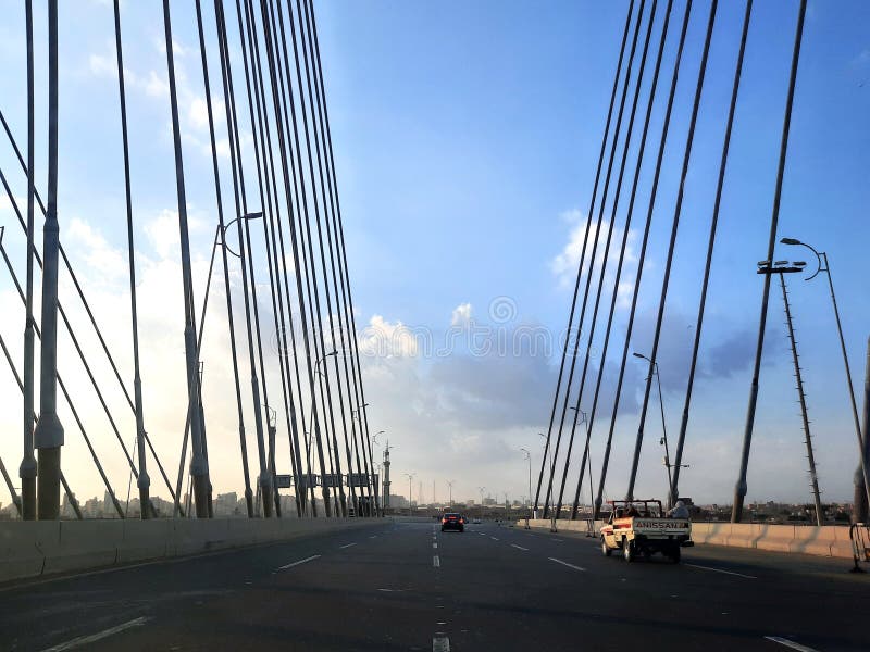 Rod El Farag Axis Bridge Which is a Cable-stayed Bridge Over the Nile ...