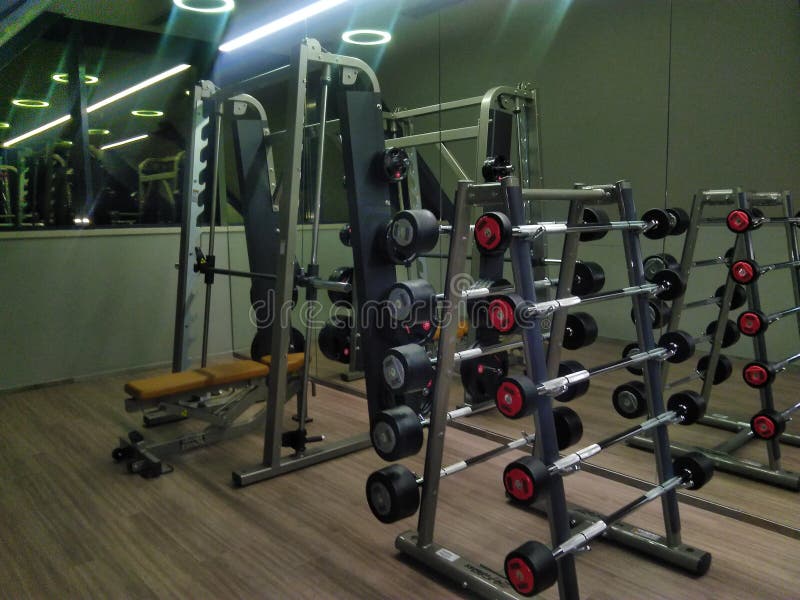 Rod in Gym Interior stock image. Image of interior, active - 182246947