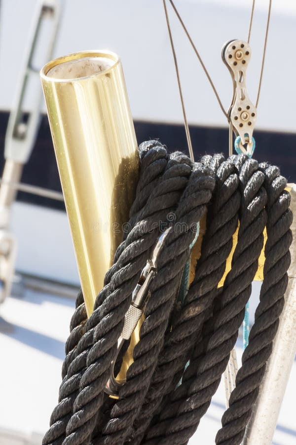 Rod holders and rope stock image. Image of vertical, holder - 75323817