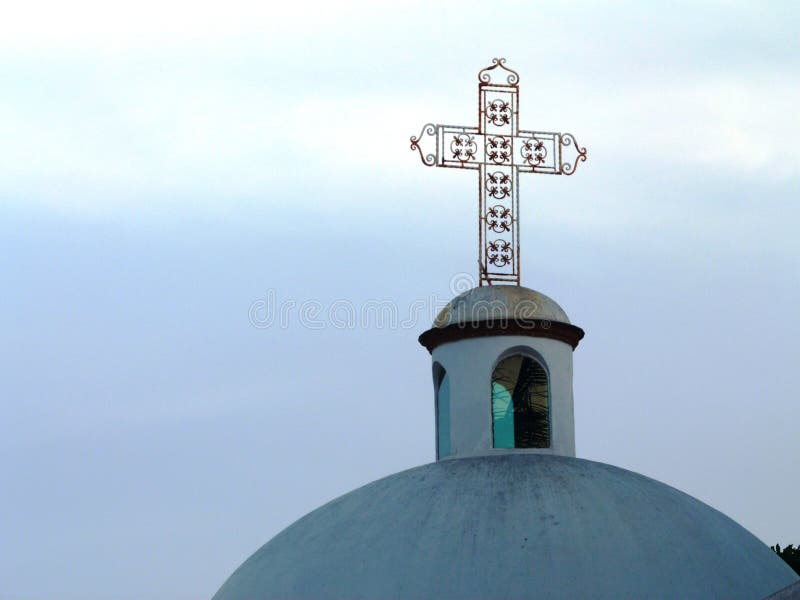 Rod Iron Cross on Top of a Church Stock Photo - Image of site, popular ...