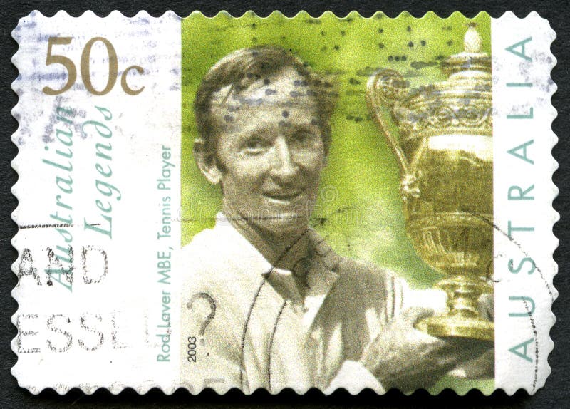 Rod Laver Australian Postage Stamp Fotografía editorial - Imagen de ...