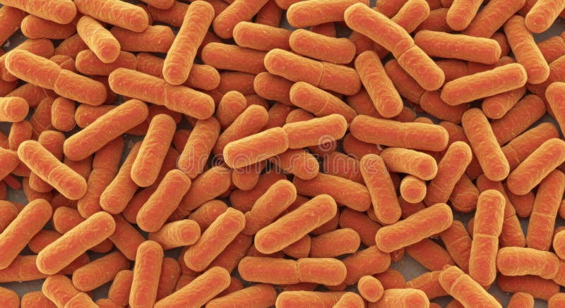 Rod-Shaped Bacteria Pattern - Microscopic Illustration of a Colony ...