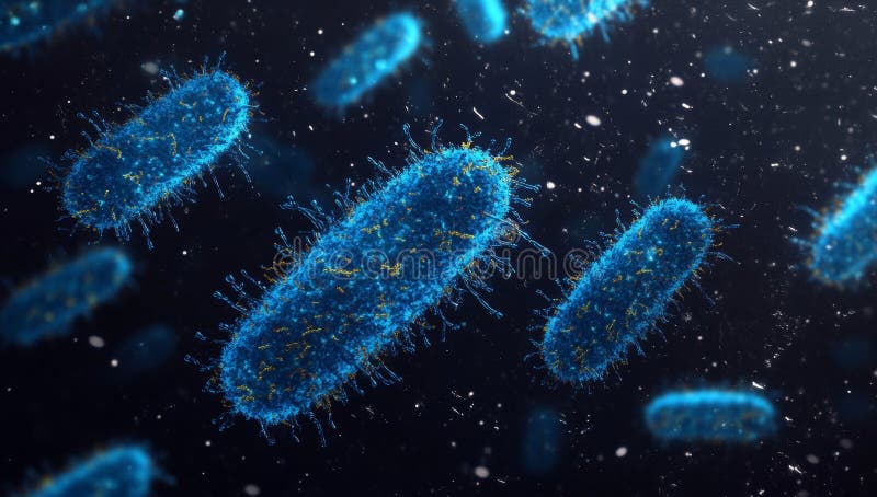 Rod-shaped Bacteria are Visible in a Dark Blue Environment when Viewed ...