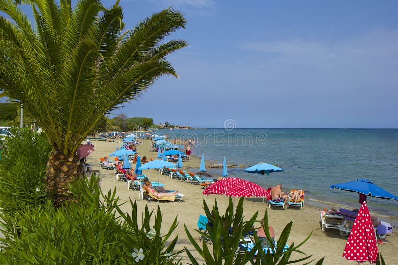 Roda beach, Corfu Greece editorial photo. Image of holiday - 59260411