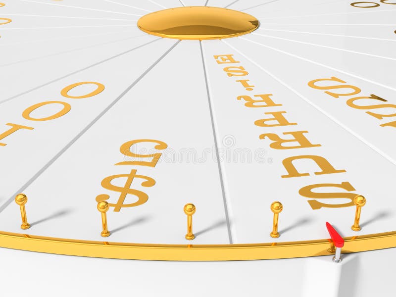Roda da sorte ilustração stock. Ilustração de metal, conceito - 84874240