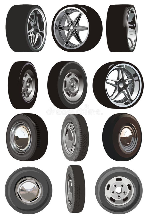 Roda de carro do vetor ilustração do vetor. Ilustração de pintura - 5796815