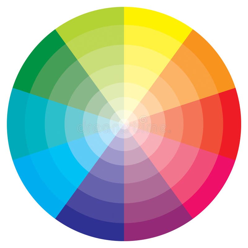 A Roda De Cores Da Cor Nomeia Os Graus Rgb Ilustração Stock ...