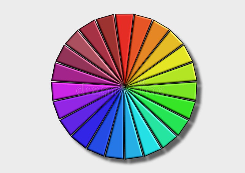 Roda de cor ilustração stock. Ilustração de pintura, complementar ...