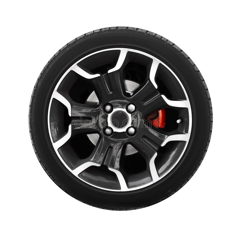 Roda Do Carro Moderno Isolada No Branco Imagem de Stock - Imagem de ...