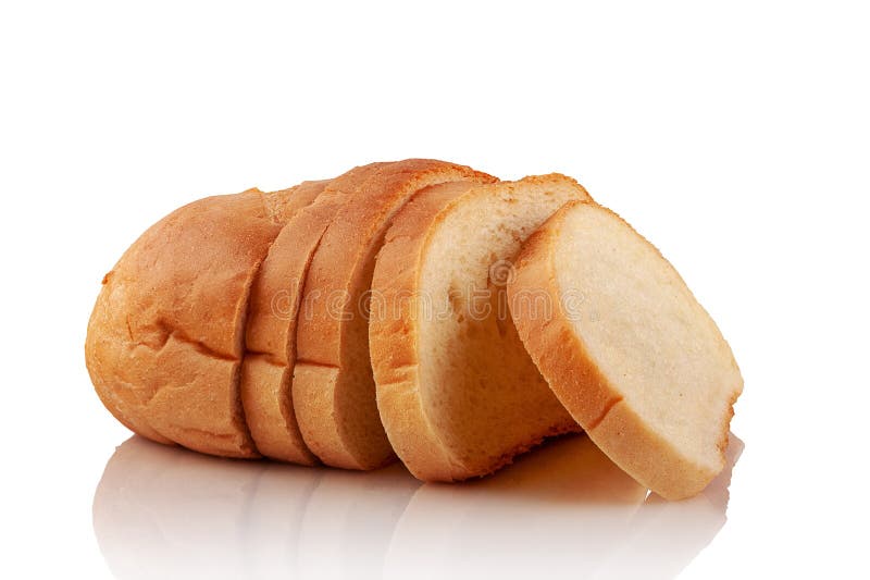 Rodajas De Pan Con Fondo Blanco Foto de archivo - Imagen de corteza ...