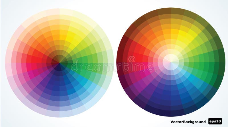Roda De Cor Monocromática, Teoria Do Esquema De Cores, Isolada ...