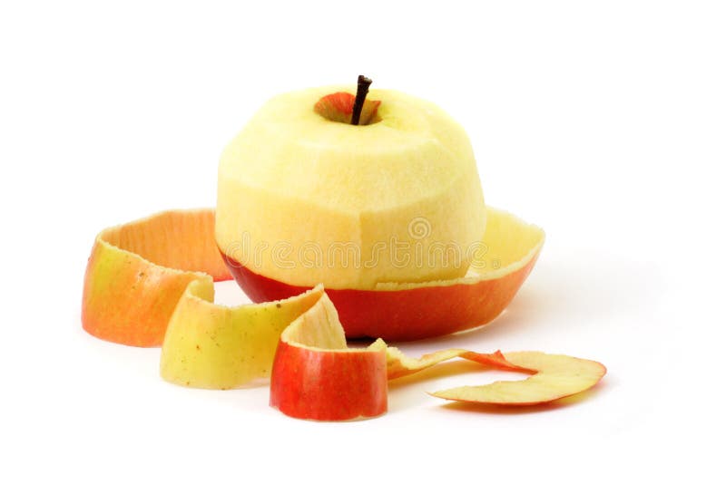 Rode appel en schil stock afbeelding. Image of levensstijl - 4614449