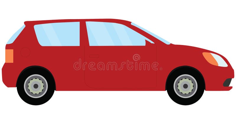 Rode auto vector illustratie. Illustratie bestaande uit vector - 136950752