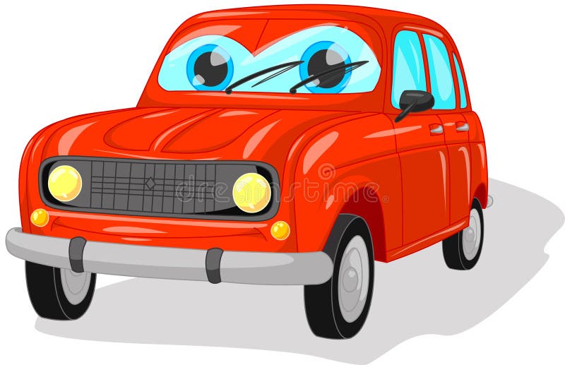 Rode auto vector illustratie. Illustration of auto, ogen - 16701791
