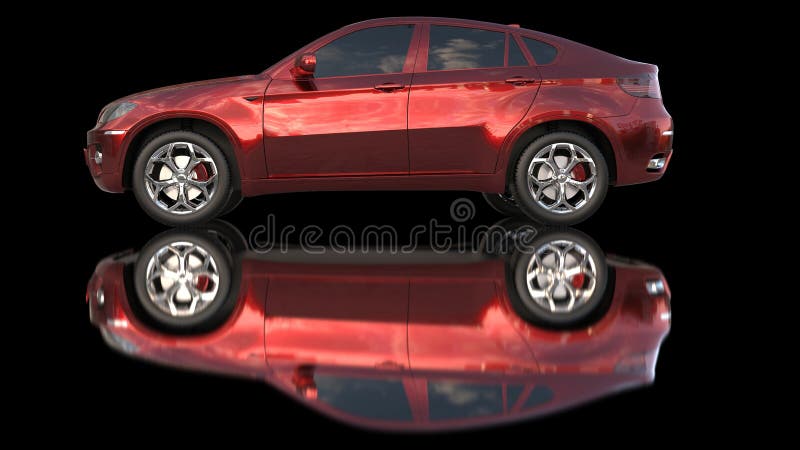 Rode auto stock illustratie. Illustration of prestige - 20243765