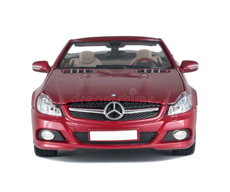 Rode Klassieke Het Stuk Speelgoed Van Mercedes Auto's Stock Afbeelding ...