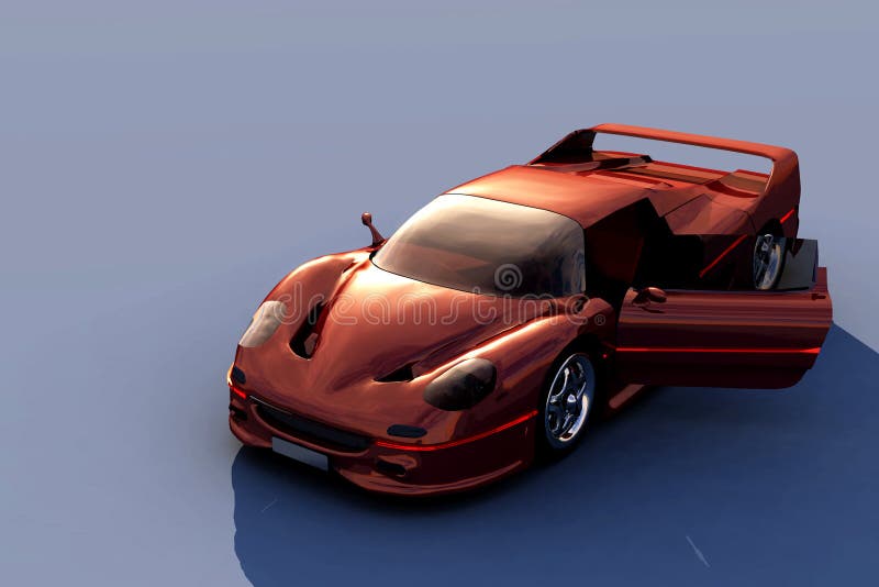 Rode auto stock illustratie. Illustration of spoor, glanzend - 4809463