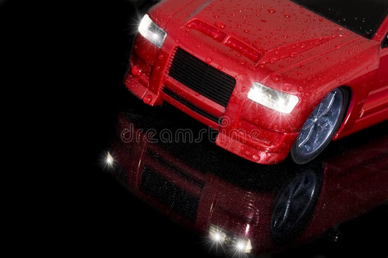 Rode auto stock foto. Image of elegantie, broekrug, rood - 7597480