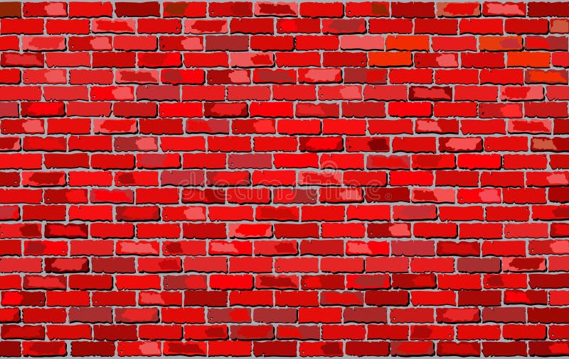 Rode Bakstenen muur vector illustratie. Illustration of donker - 65555091