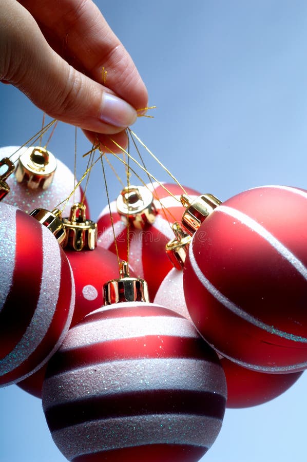 Rode bal stock foto. Image of glas, boom, traditie, viering - 3341220