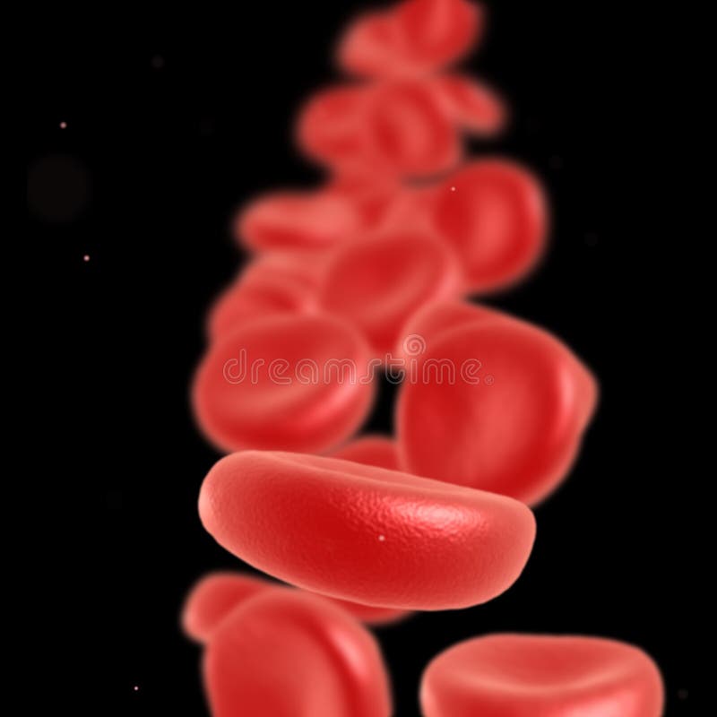 Rode bloedcel het stromen vector illustratie. Illustratie bestaande uit ...