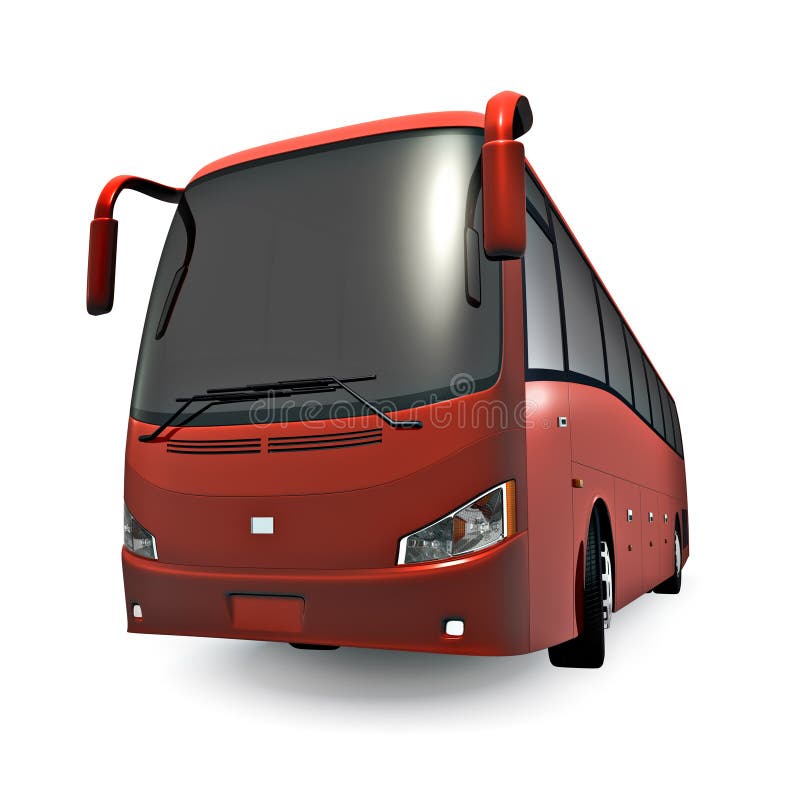 Rode bus stock illustratie. Illustration of vervoer, interlokaal - 12884089