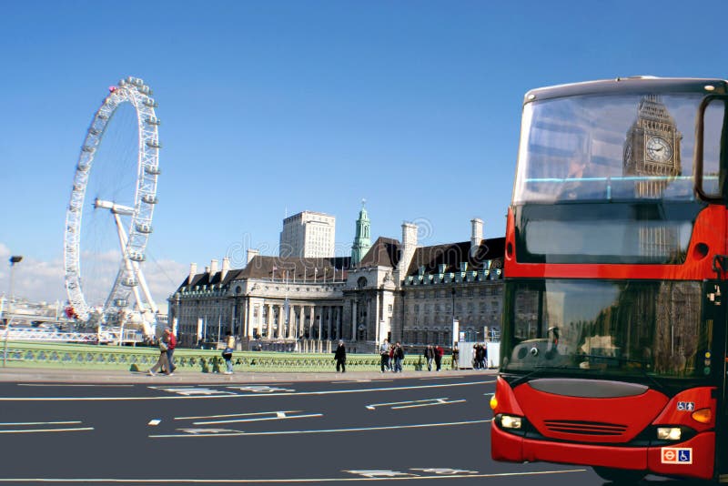 Rode Bus, De Big Ben, Oog Londen Redactionele Afbeelding - Image of ...