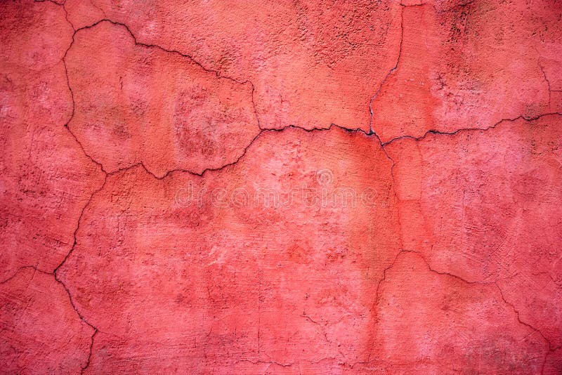 Rode Cementtextuur, Concrete Gekleurde Oppervlakte Van De Muur, Backgr ...