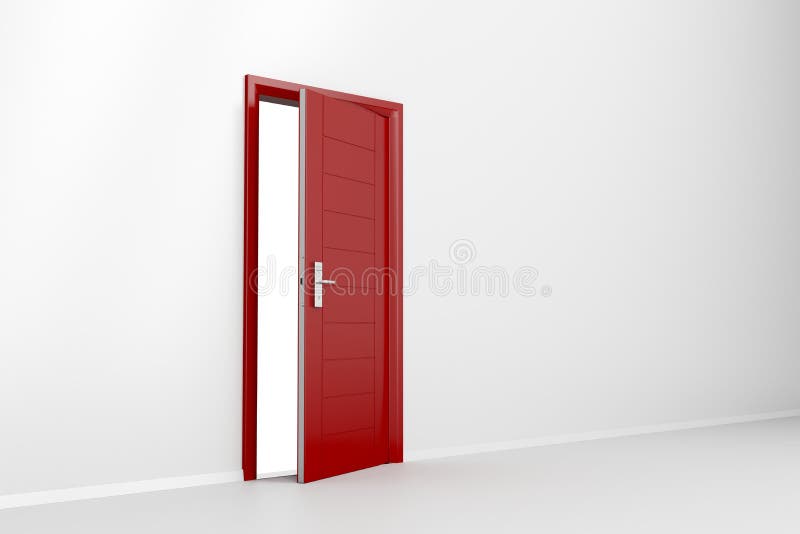 Rode deur stock illustratie. Illustration of hotel, open - 38896619