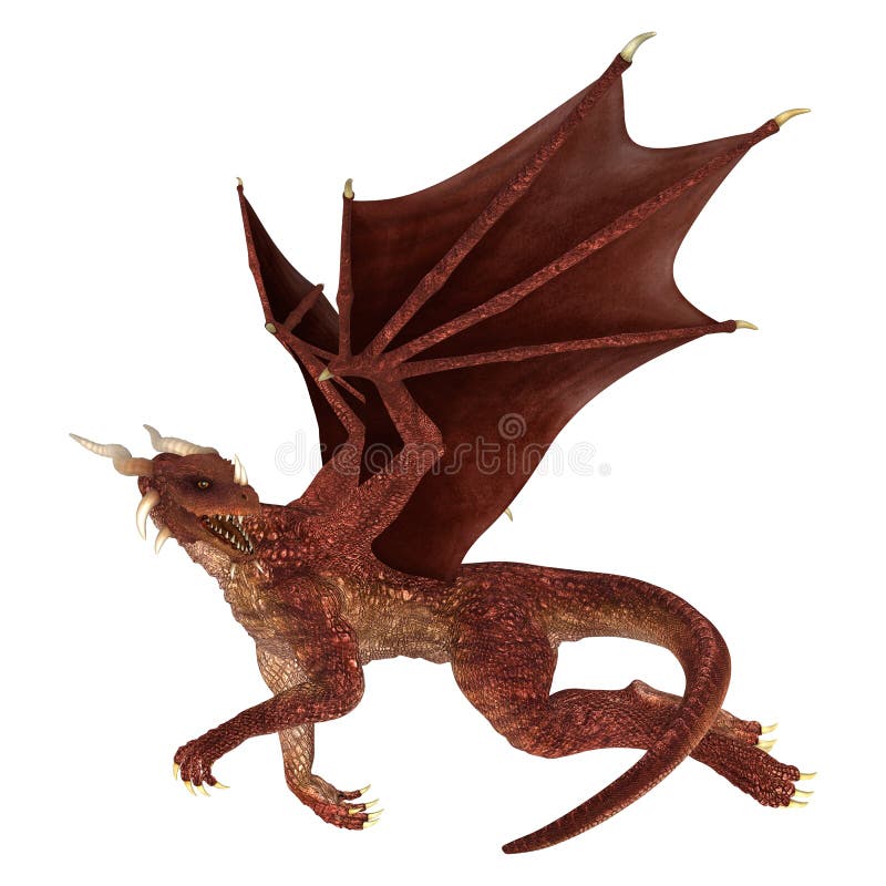 Rode Draak Met Purpere Vleugels Vector Illustratie - Illustration of ...