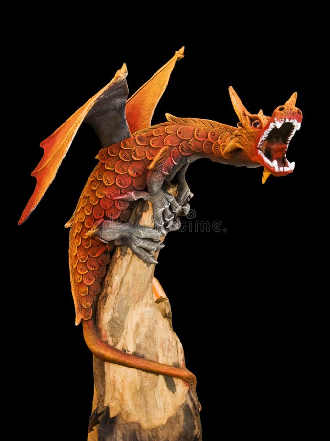 Rode draak stock foto. Afbeelding bestaande uit lang, intimidating ...