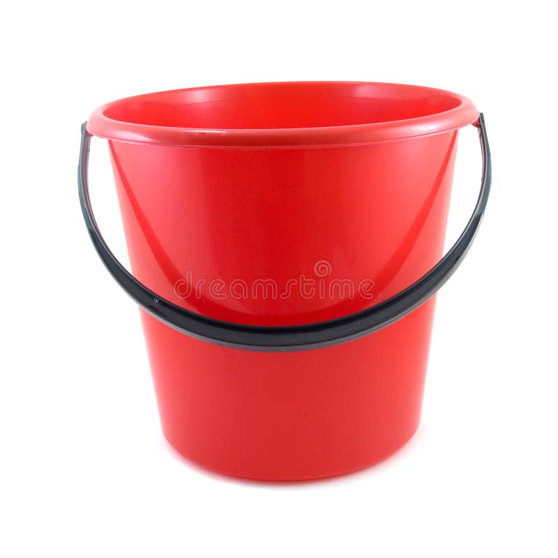 Rode emmer stock foto. Image of achtergrond, niemand, huiswerk - 8776932