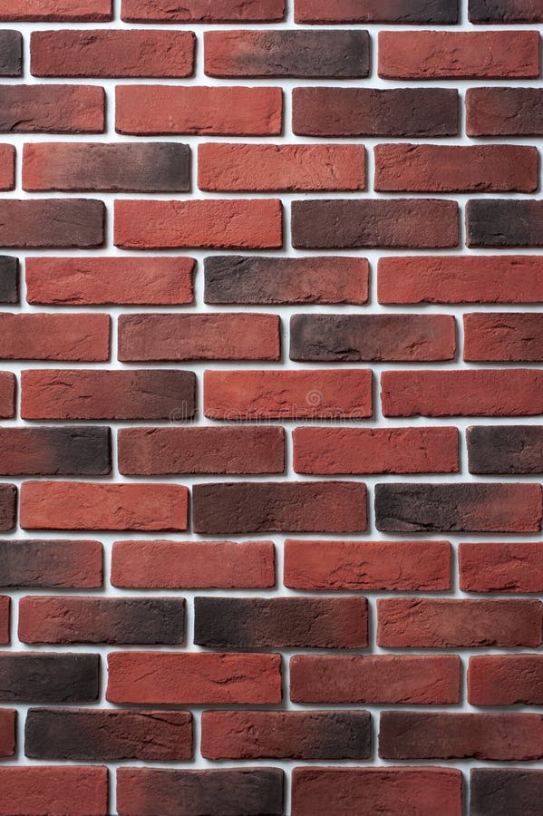 Donkerrode Blokbakstenen Muur Stock Afbeelding - Afbeelding bestaande ...