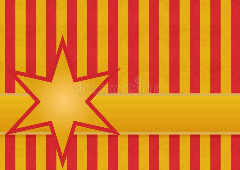 Rode En Gouden Strepen Met Een Ster Stock Illustratie - Illustration of ...