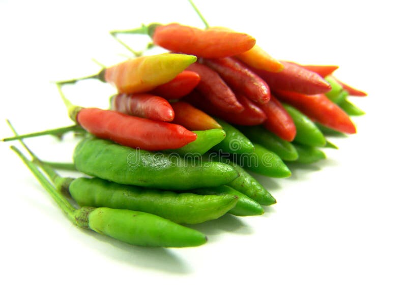 Rode En Groene Thaise Spaanse Peper Stock Foto - Image of pillen ...