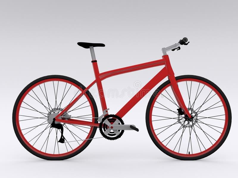 Rode fiets stock illustratie. Illustration of verkeer - 40164016